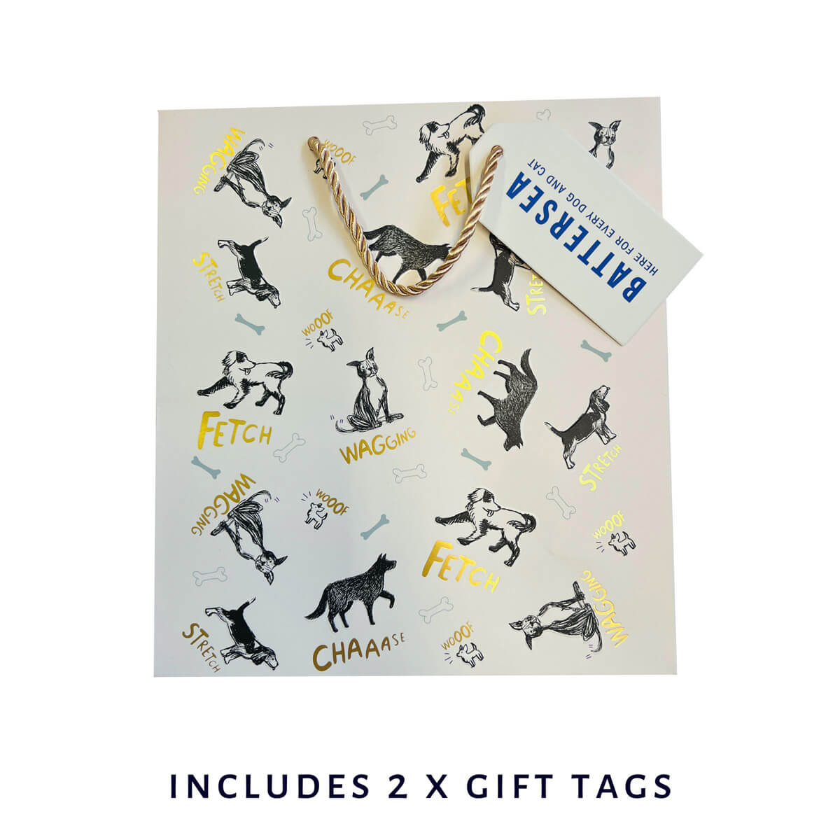 Dogs Medium Birthday Gift Bag for Dog Lovers - Battersea Charity Bag ...