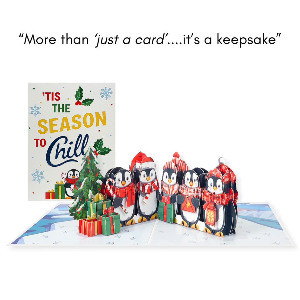 Cardology - Christmas Penguins Pop-Up Card for Grandchildren