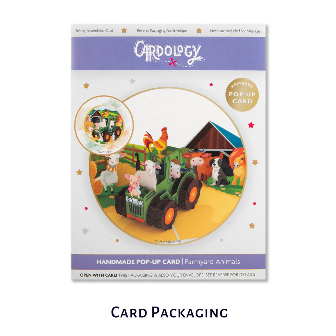 Farm Yard Animals Pop Up Card by Cardology - 1st Birthday Card