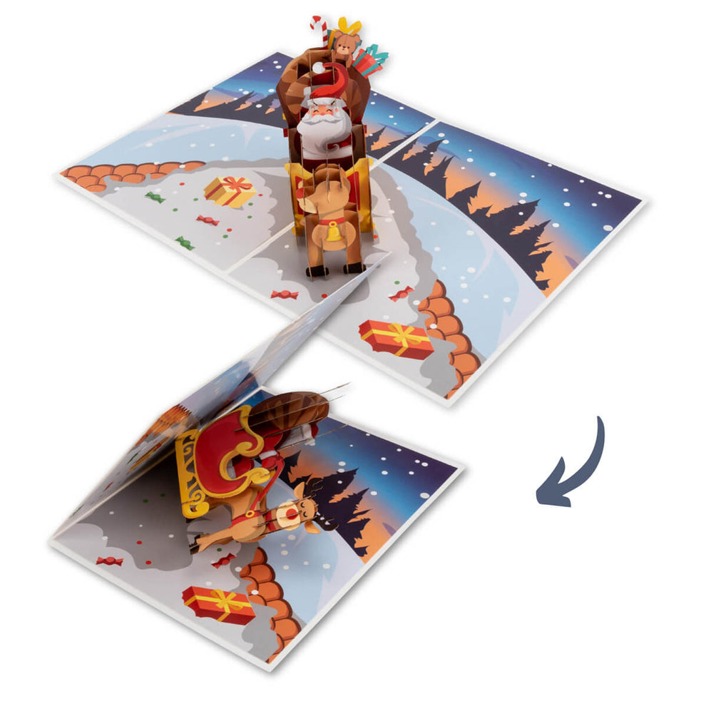 Santa Pop Up Card, Handmade Christmas Cards, Christmas Card Packs ...