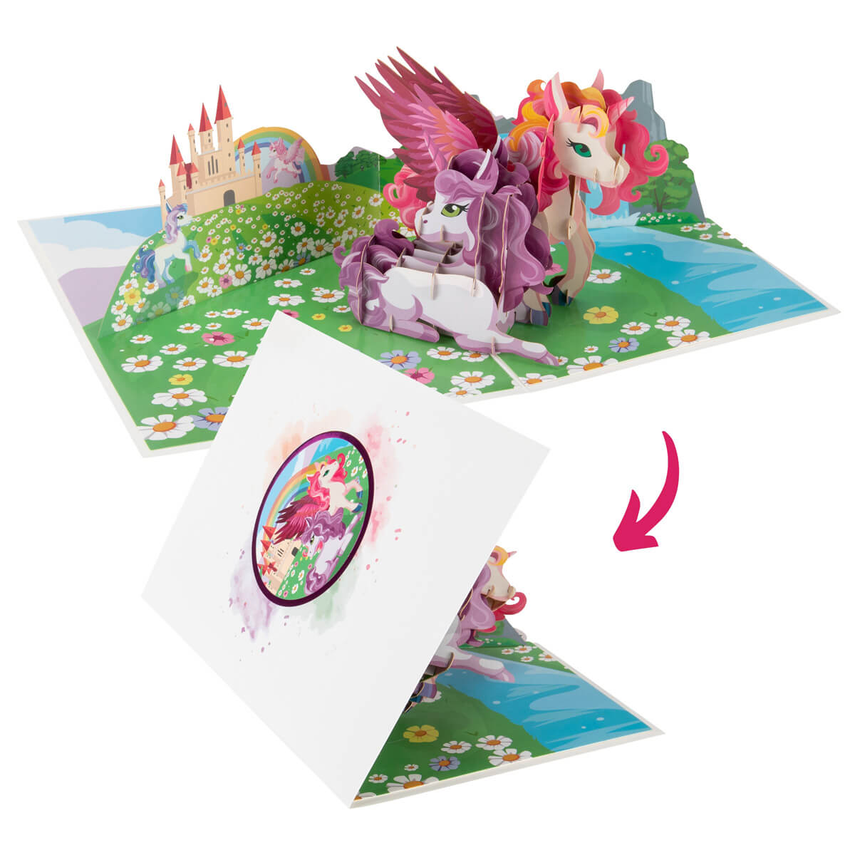 Cardology - Unicorn Pop Up Card | Unicorn Birthday Card For Girls