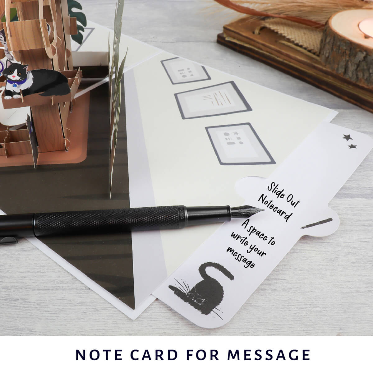 Cardology - Cats Pop Up Card - Cat Gift For Cat Lovers - Charity Card