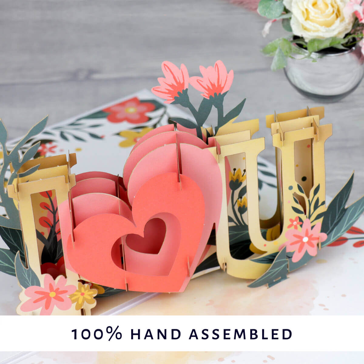 I Love You Pop Up Card | Valentines Day & Anniversary I Love U Card ...