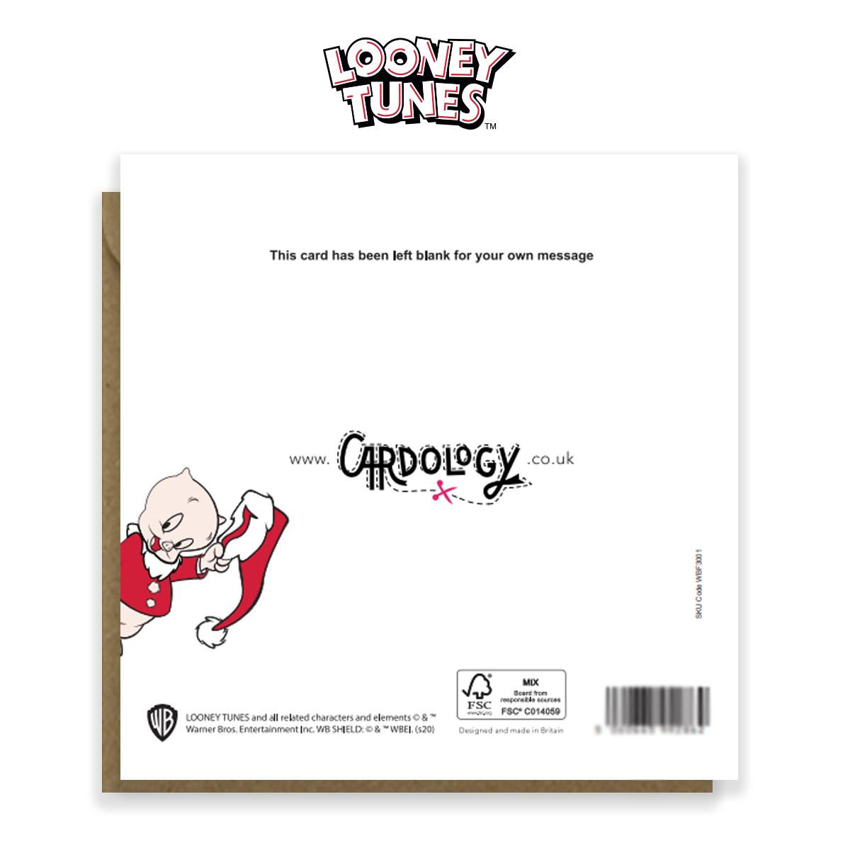 Looney Tunes Christmas Cards | Funny Porky Pig "Vegan Christmas Card ...