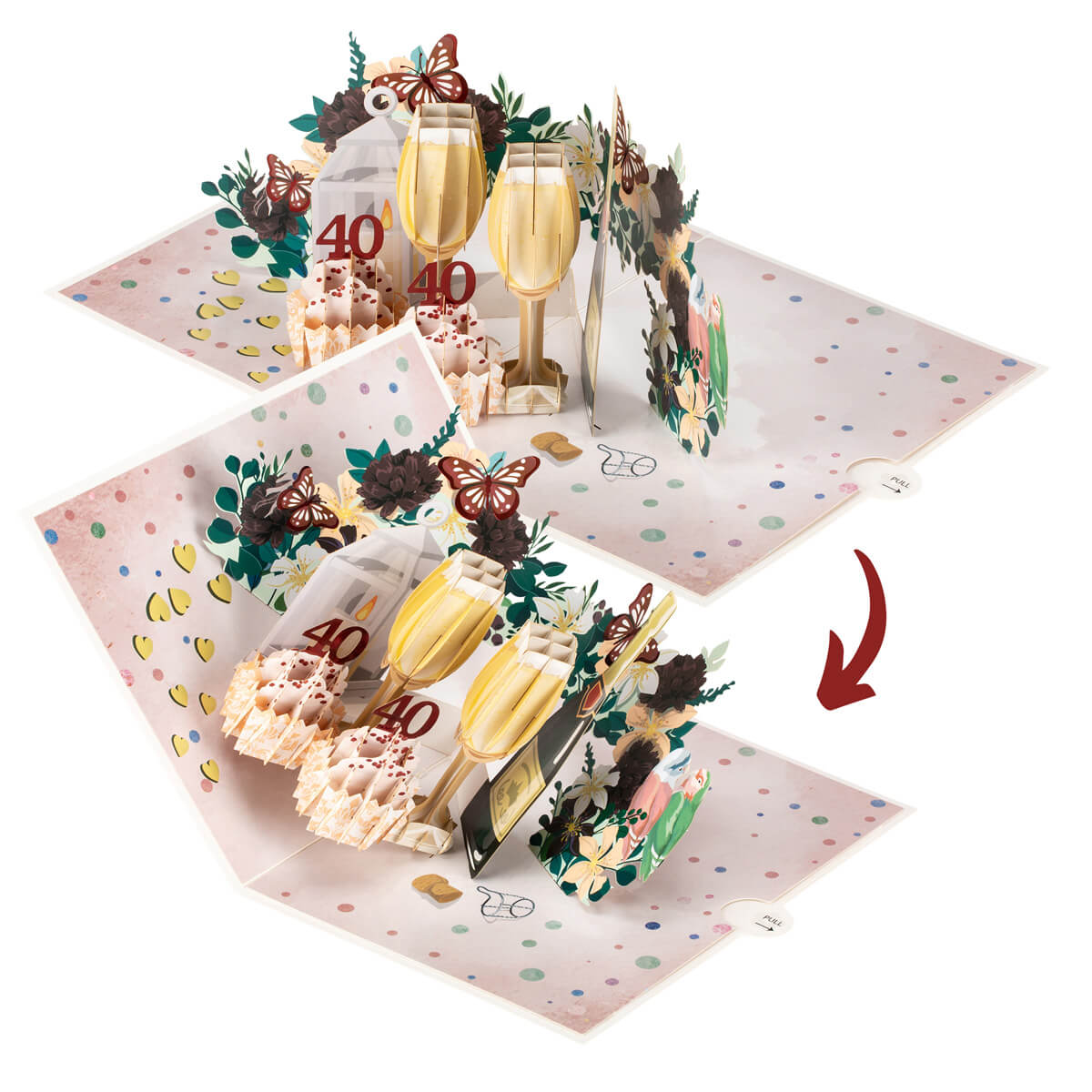 Ruby Wedding Anniversary Pop Up Card | 40th Anniversary Gift Cardology